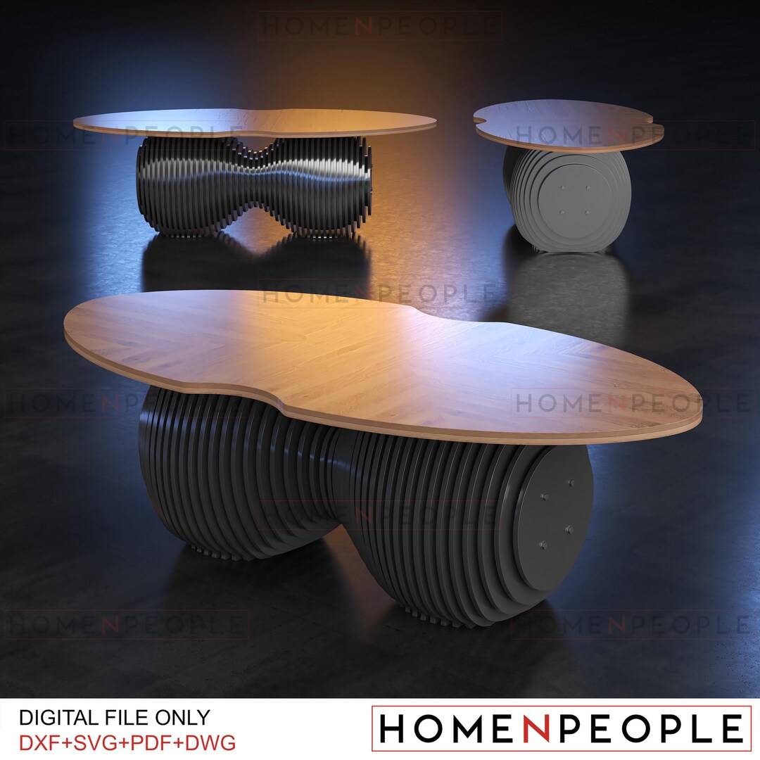 Parametric Dining Table A-7 / CNC Files for Cutting / Plywood Laser ...