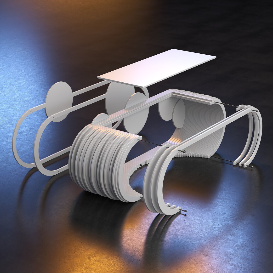 Parametric Reception Desk A-3a / Cnc Files for Cutting / Bubble Front ...