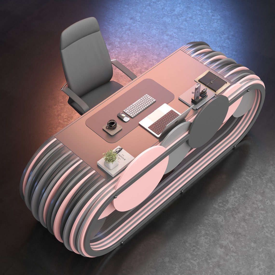 Parametric Reception Desk A-3a / Cnc Files for Cutting / Bubble Front ...