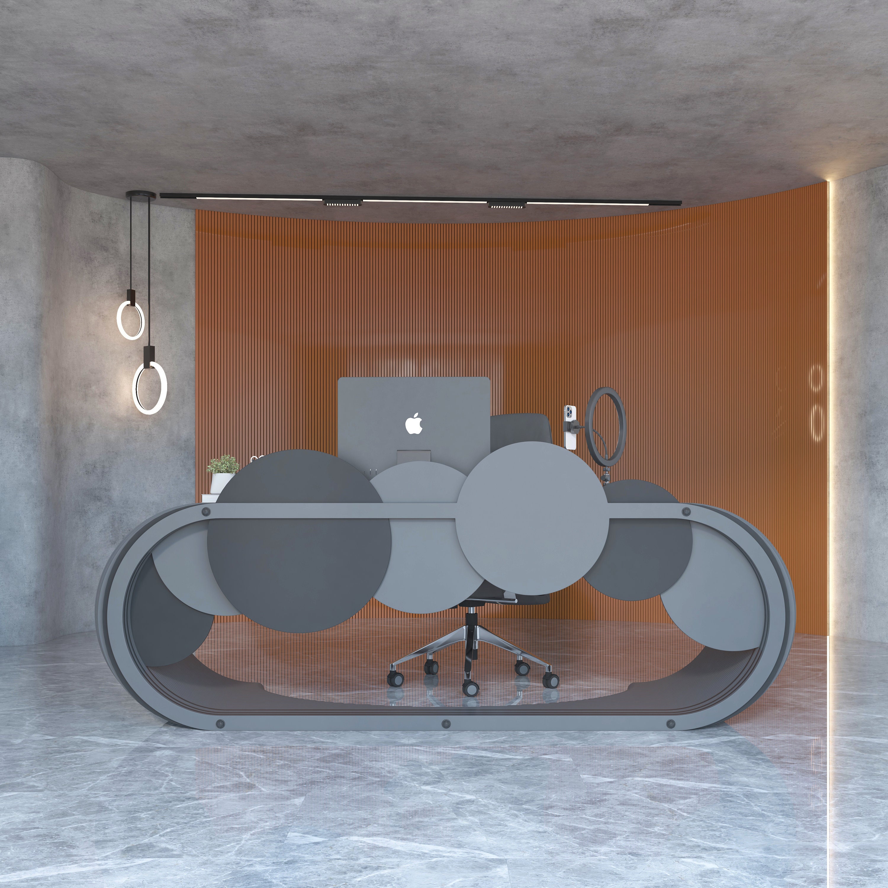 Parametric Reception Desk A-3a / Cnc Files for Cutting / Bubble Front ...