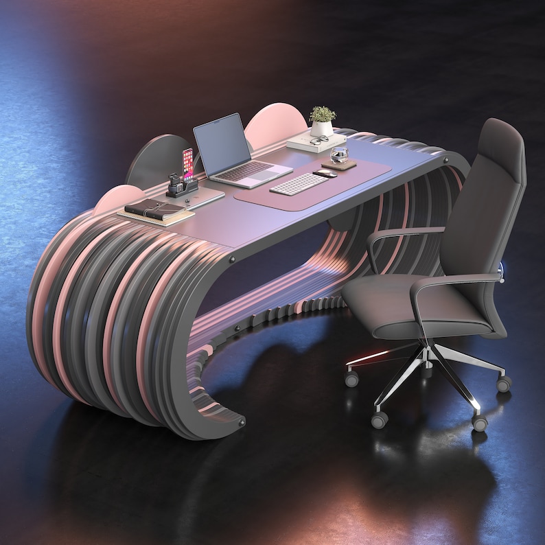 Parametric Reception Desk A-3a / Cnc Files for Cutting / Bubble Front ...