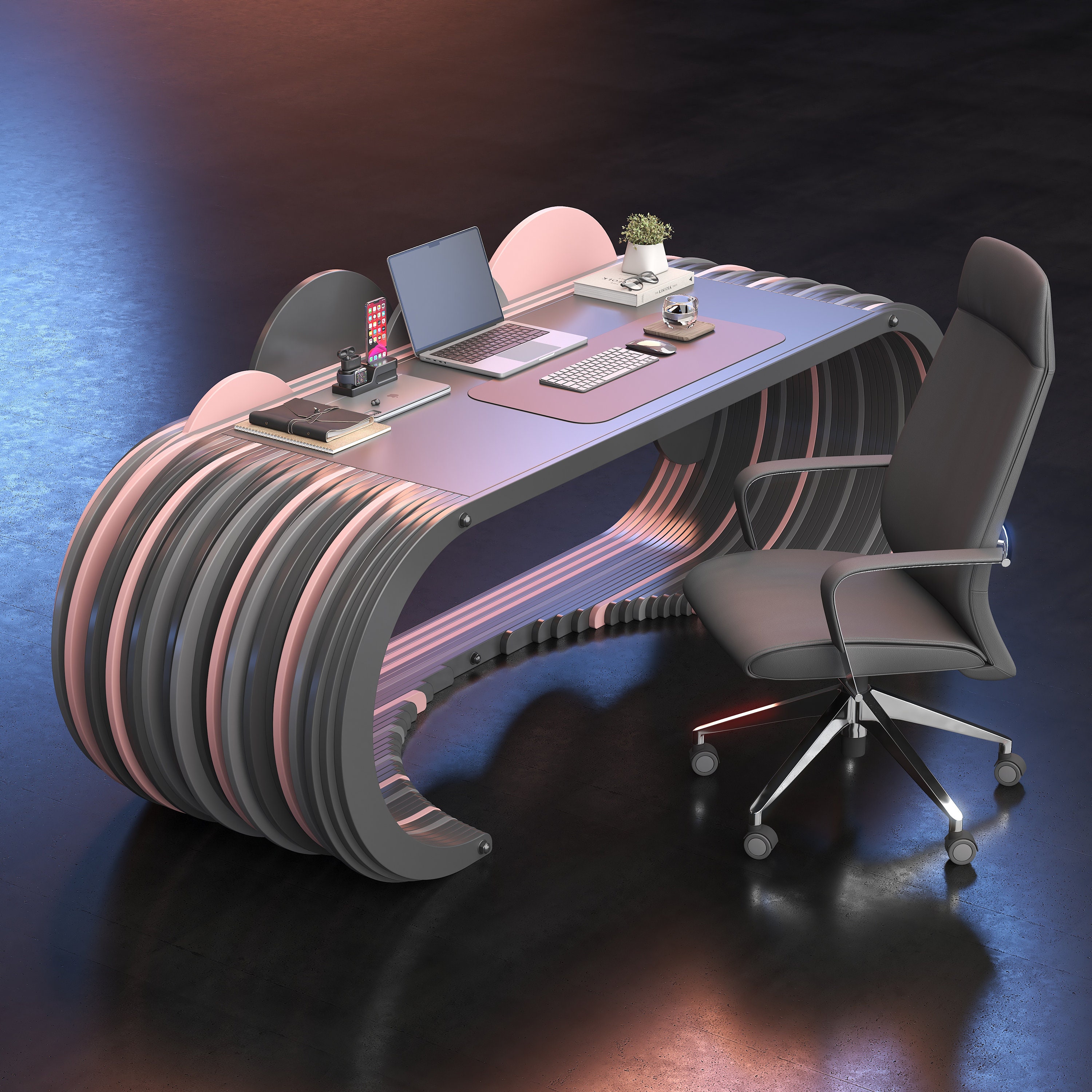 Buy Parametric Reception Desk A-3a / Cnc Files for Cutting / Bubble ...