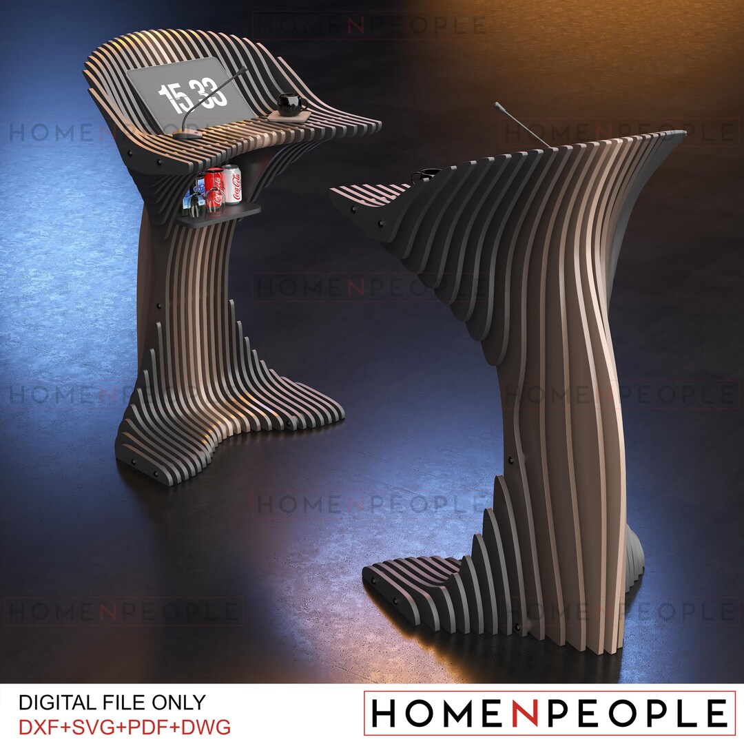 Parametric Podium Stand A-1 / Cnc Files for Cutting / Speaking Platform ...