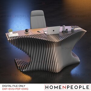 Parametric Reception Desk A-7 / Cnc Files for Cutting / Front Desk ...