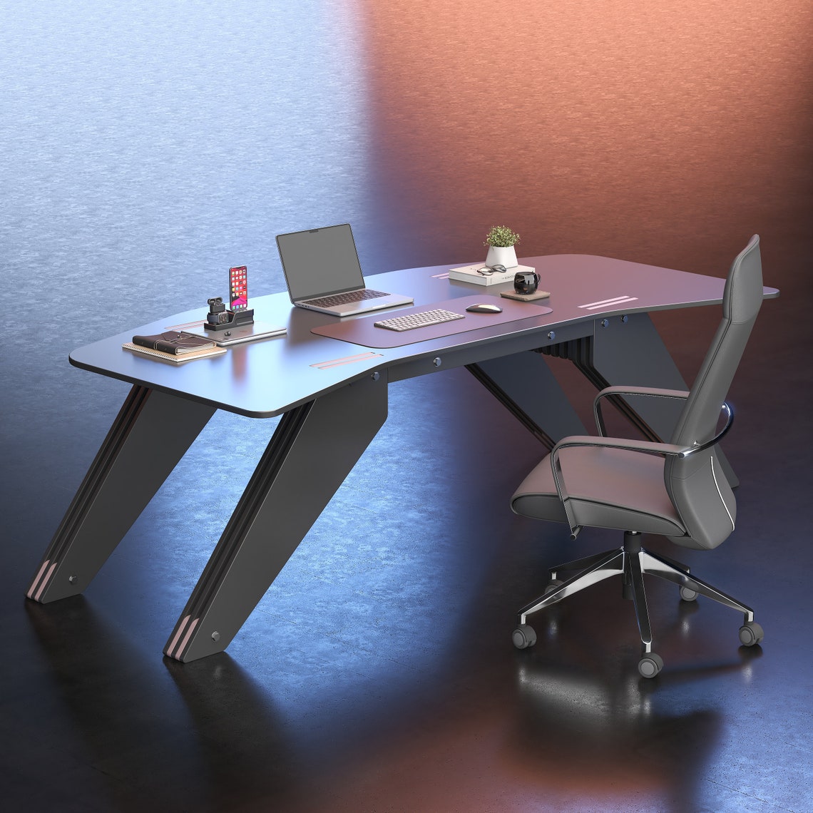 Parametric Reception Desk A-6 / Cnc Files for Cutting / Wooden Office ...