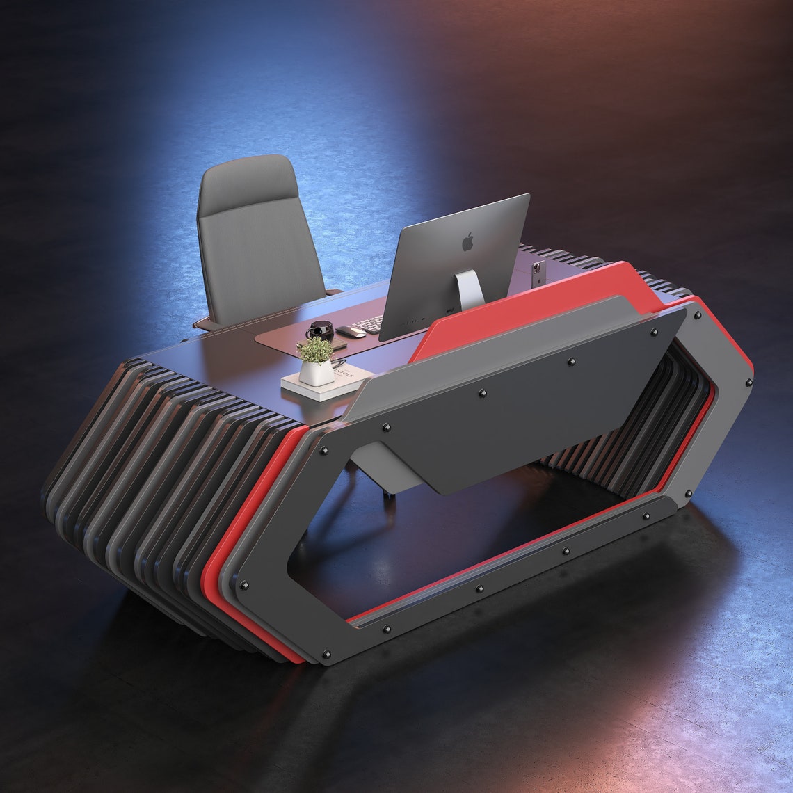 Parametric Reception Desk A-5 / Cnc Files for Cutting / Elegant and ...