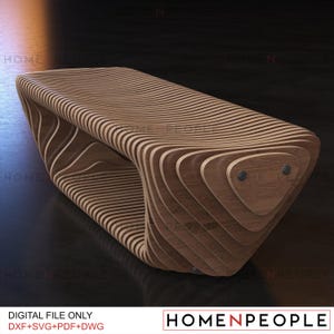 Parametric Bench A-4 / CNC Files for Cutting / Wooden Seat / Office ...