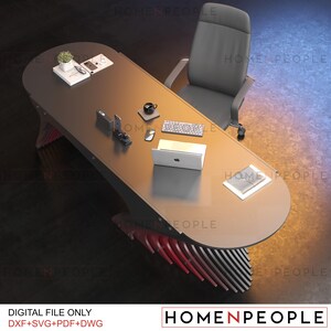 Parametric Reception Desk A-8 / Cnc Files for Cutting / Front Desk ...