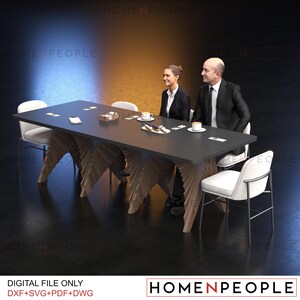 Parametric Dining Table A-4 / CNC Files for Cutting / Plywood Laser ...