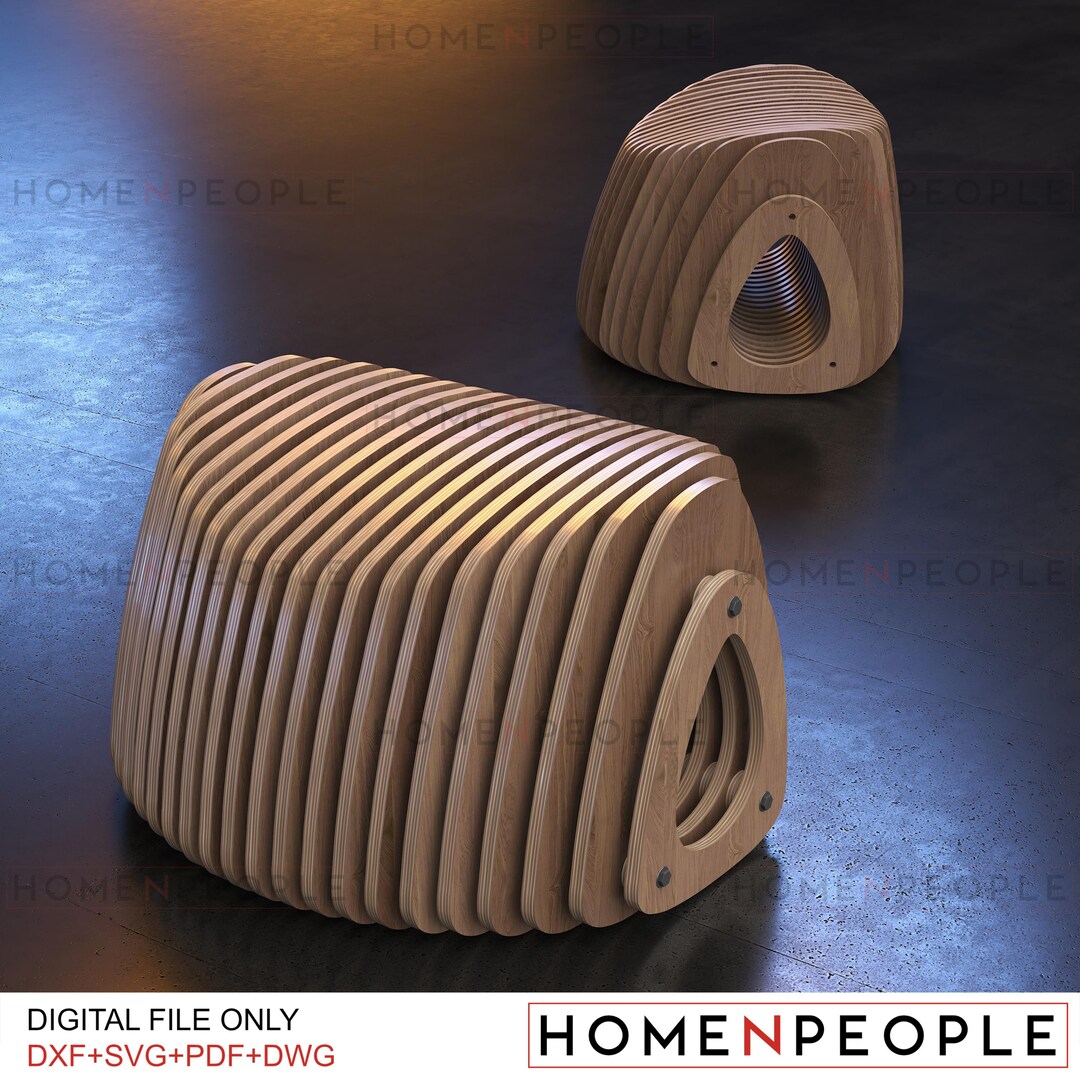 Parametric Stool A-1 / Wooden Seat / CNC Files for Cutting - Etsy
