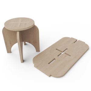 Flat Pack Stool A-1 / CNC Files for Cutting - Etsy