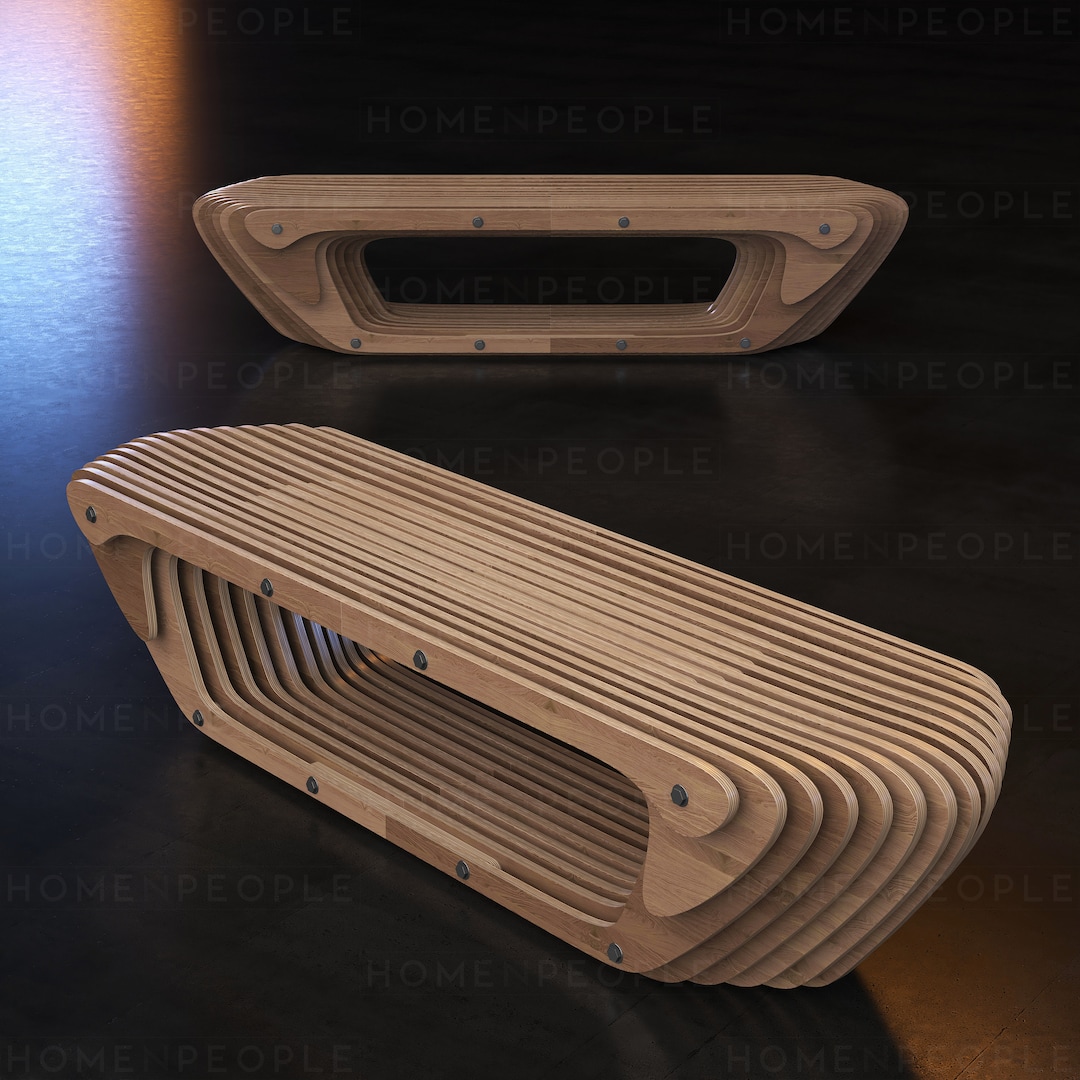 Parametric Bench A-3 / Cnc Files for cutting / Parametric DXF / Wooden ...
