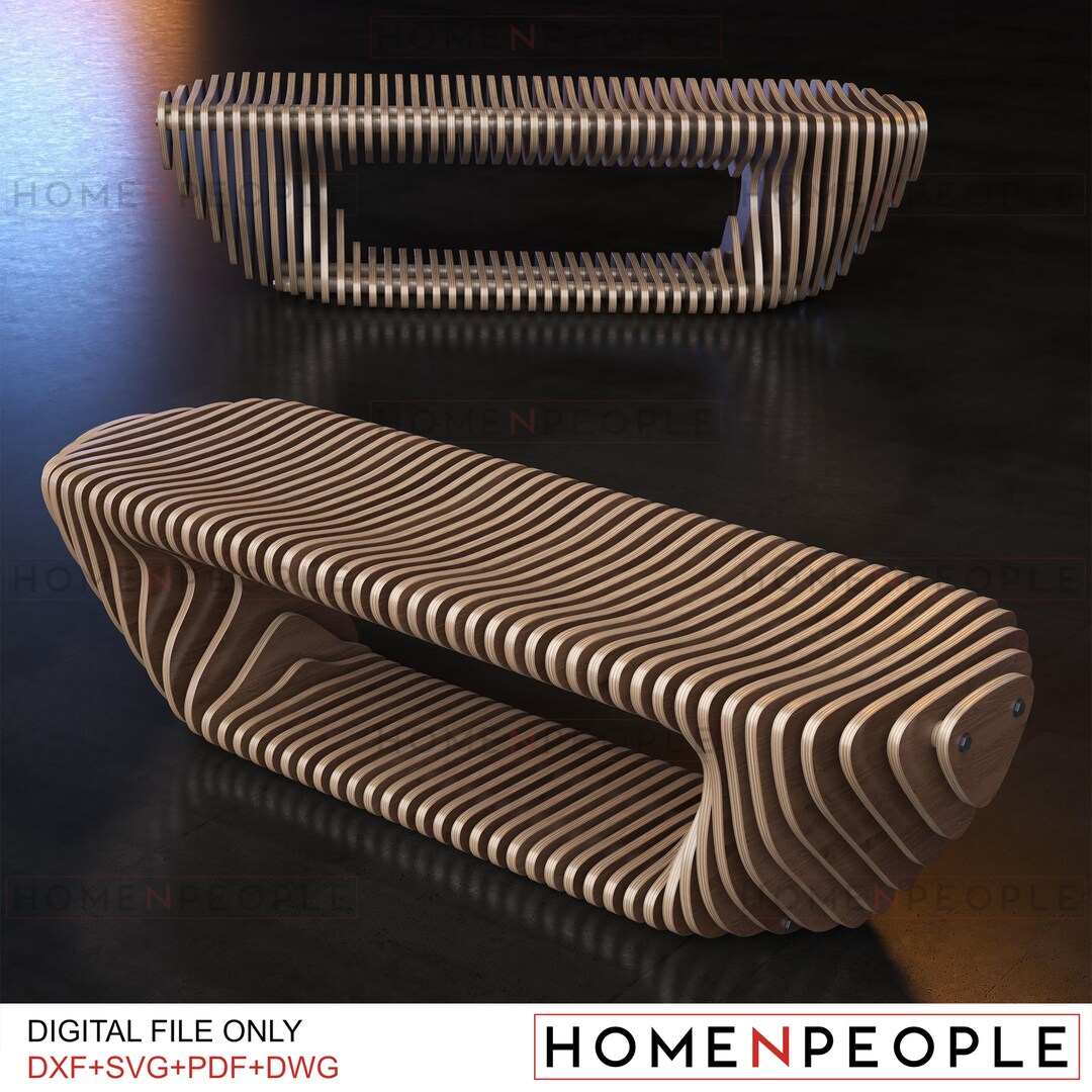 Parametric Bench A-4 / CNC Files for Cutting / Wooden Seat / Office ...