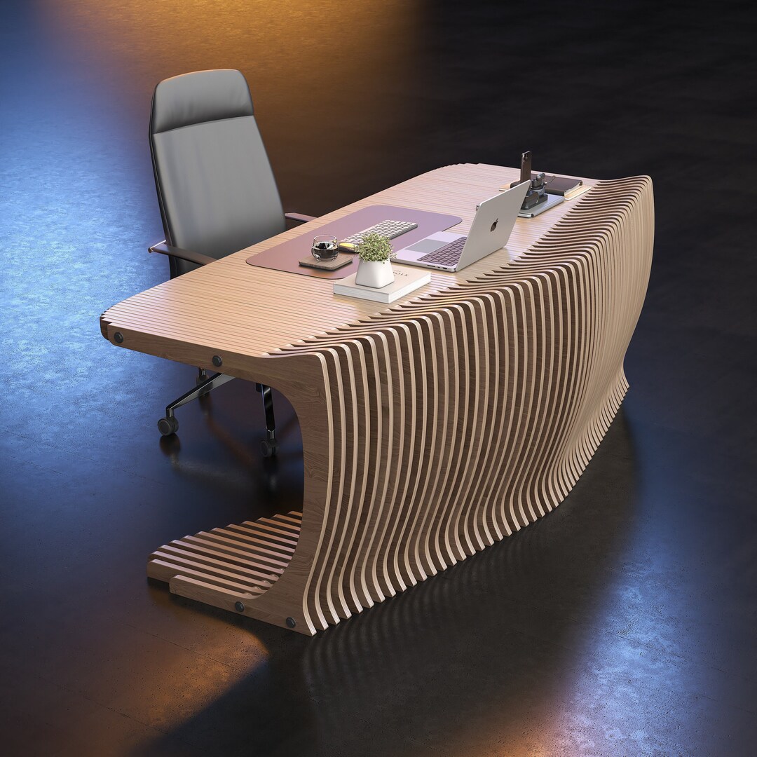 Parametric Reception Desk A-2 / Cnc Files for Cutting / Front Desk ...