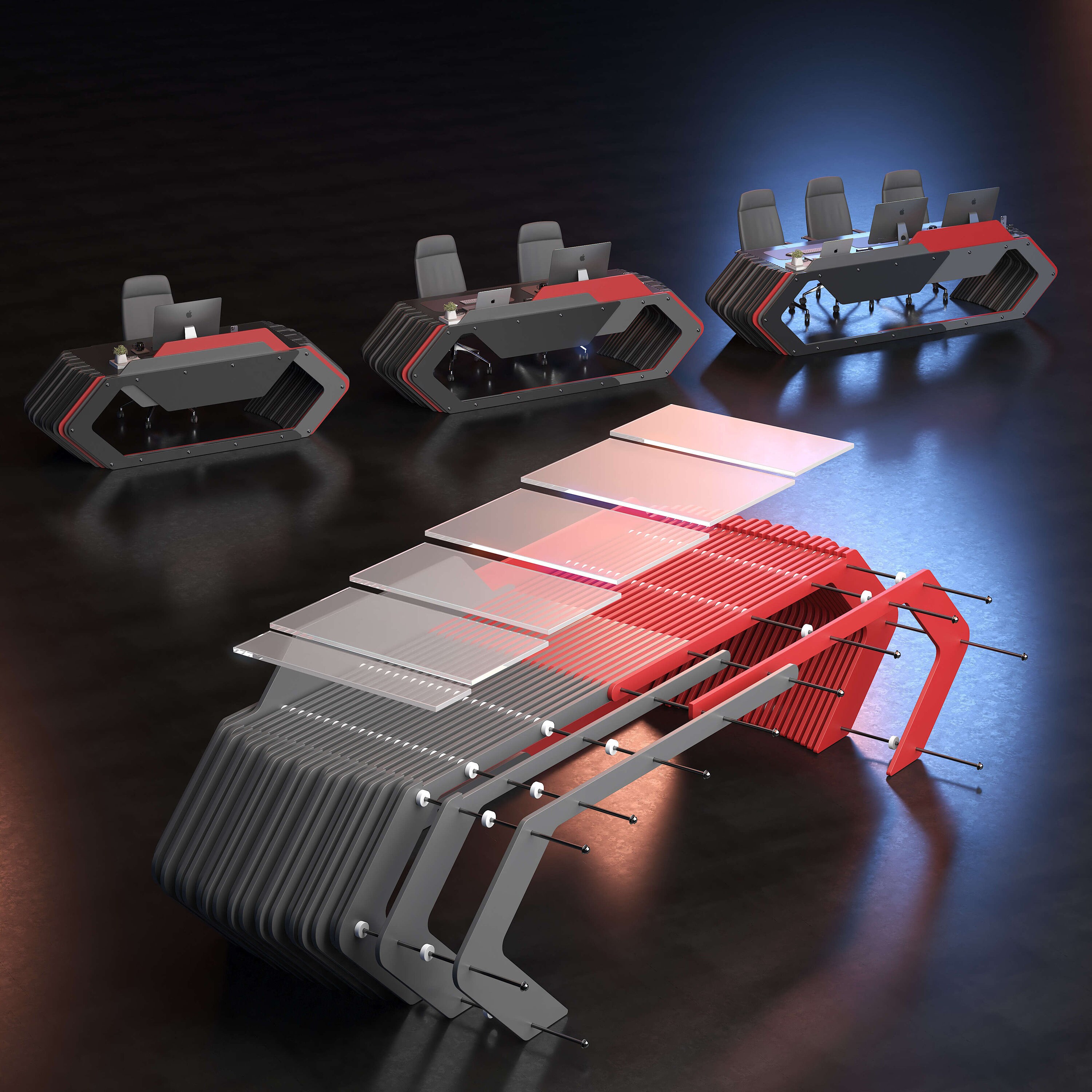 Parametric Reception Desk A-5 / Cnc Files for Cutting / Elegant and ...