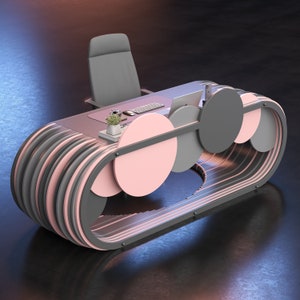 Parametric Reception Desk A-3a / Cnc Files for Cutting / Bubble Front ...