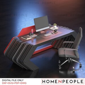 Parametric Reception Desk A-5 / Cnc Files for Cutting / Elegant and ...