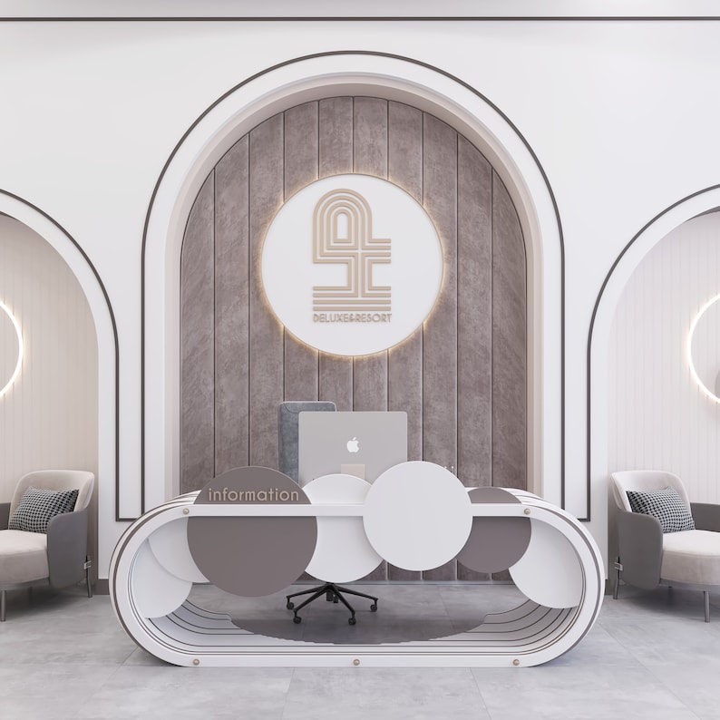 Parametric Reception Desk A-3a / Cnc Files for Cutting / Bubble Front ...