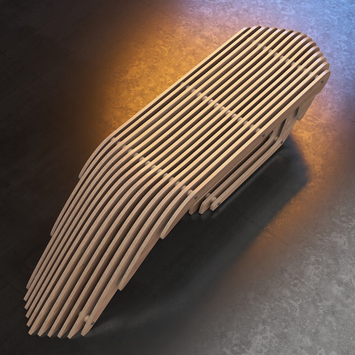 Parametric Bench A-2 / Cnc Files for Cutting / Sculpture Furniture ...