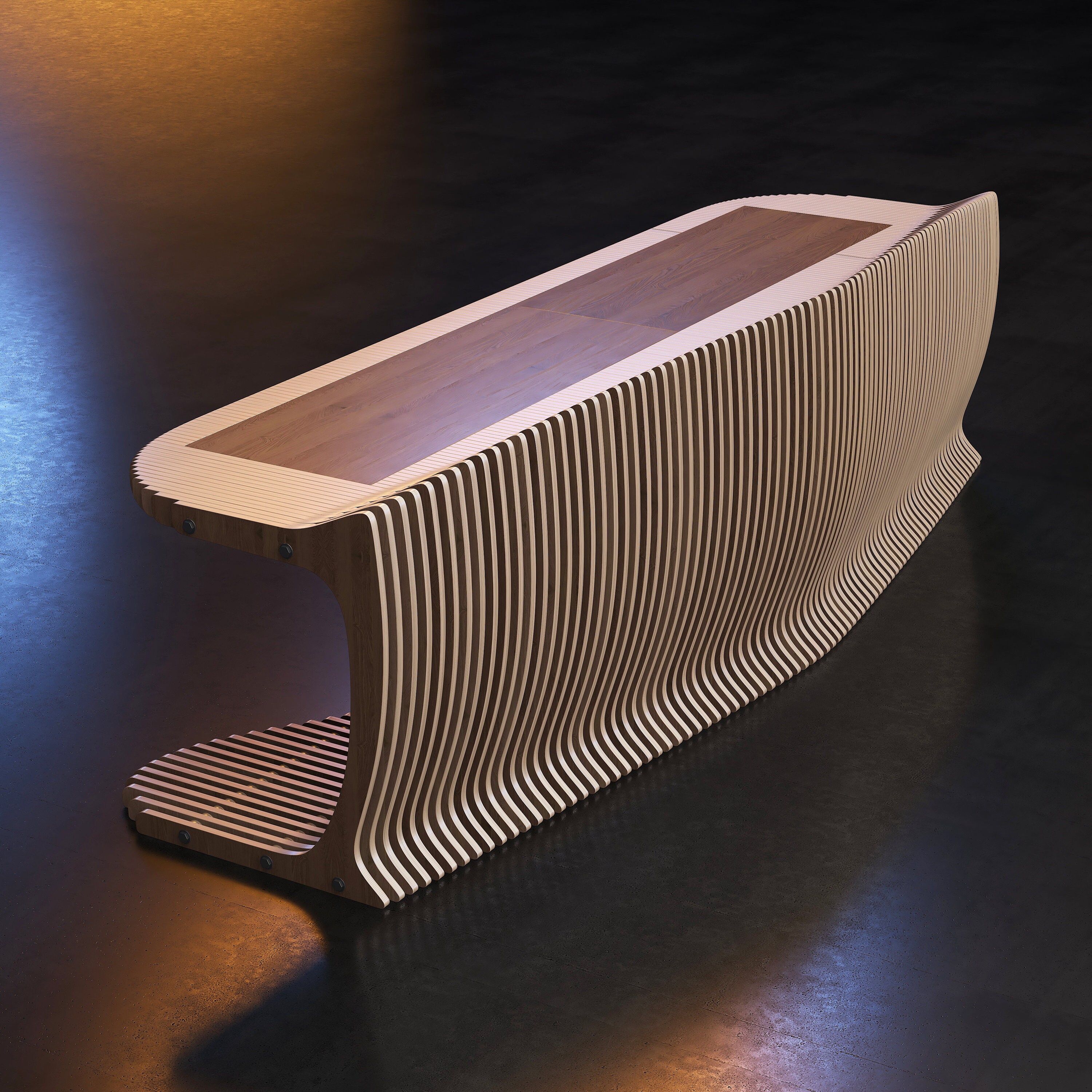 Parametric Reception Desk 1-B / Parametric Table / Studio Desk for ...