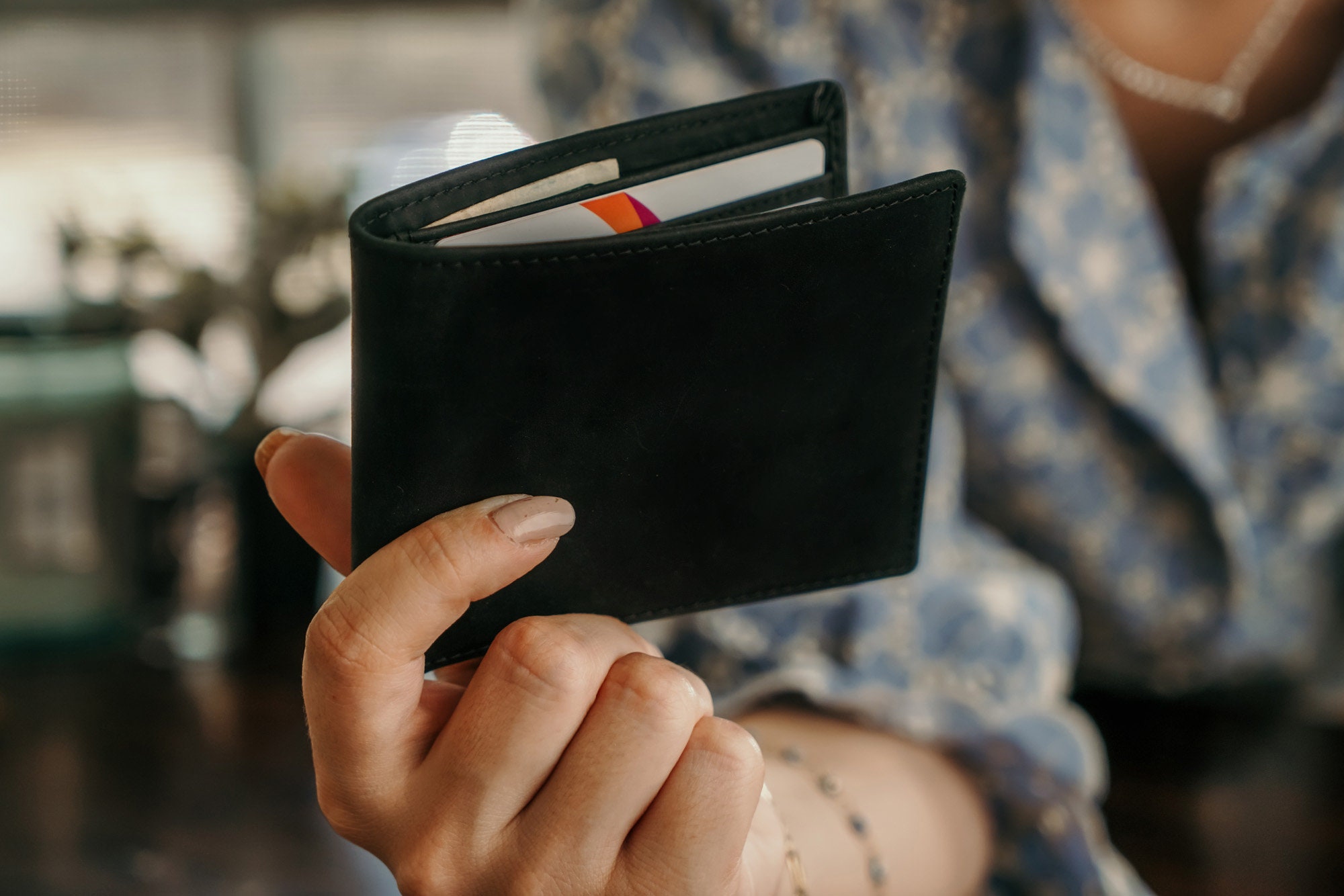 Personalized Leather Bifold Wallet, Engraved Genuine Leather Custom ...