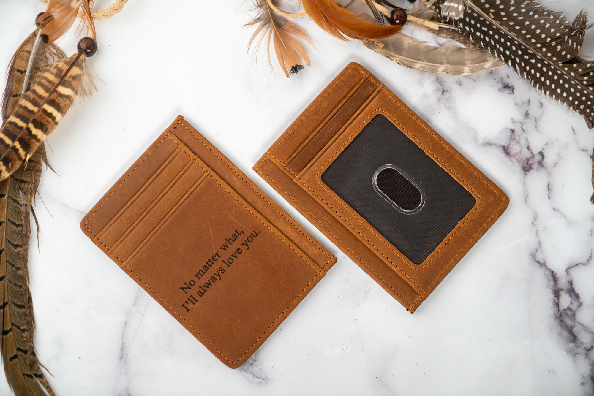 Slim Wallet for Men, Minimalist Leather Wallet, RFID Minimalist Credit ...