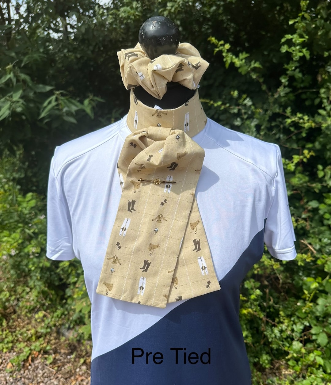 Riding Stock, Pre Tied and Self Tied, Neck Tie With Matching Scrunchie ...