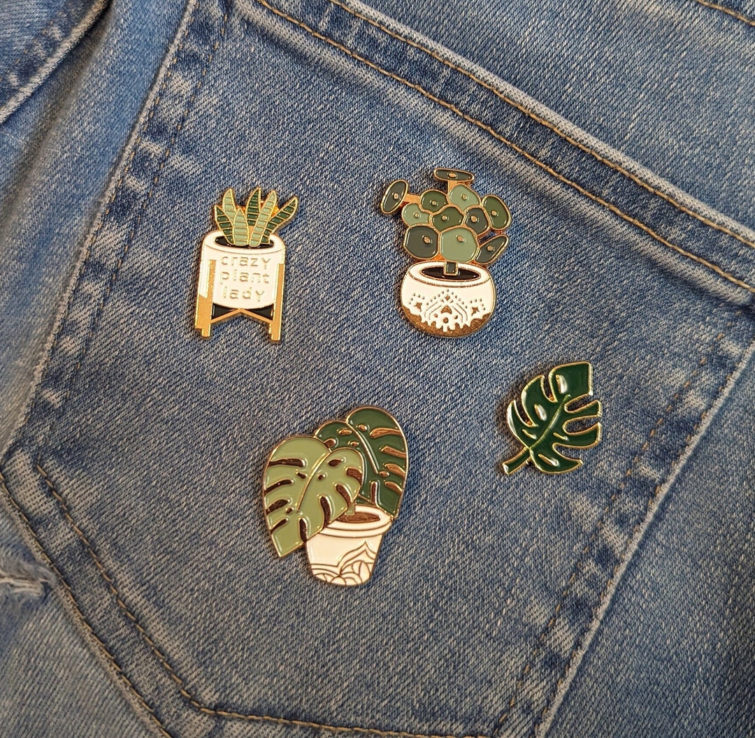 Cute Plant Enamel Pin for Plant Lovers - Etsy