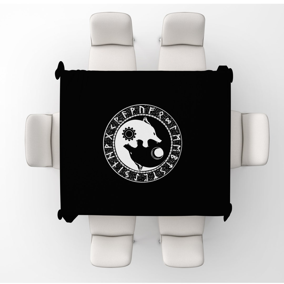 Rune Yin Yang Decorative Table Cloth - Etsy