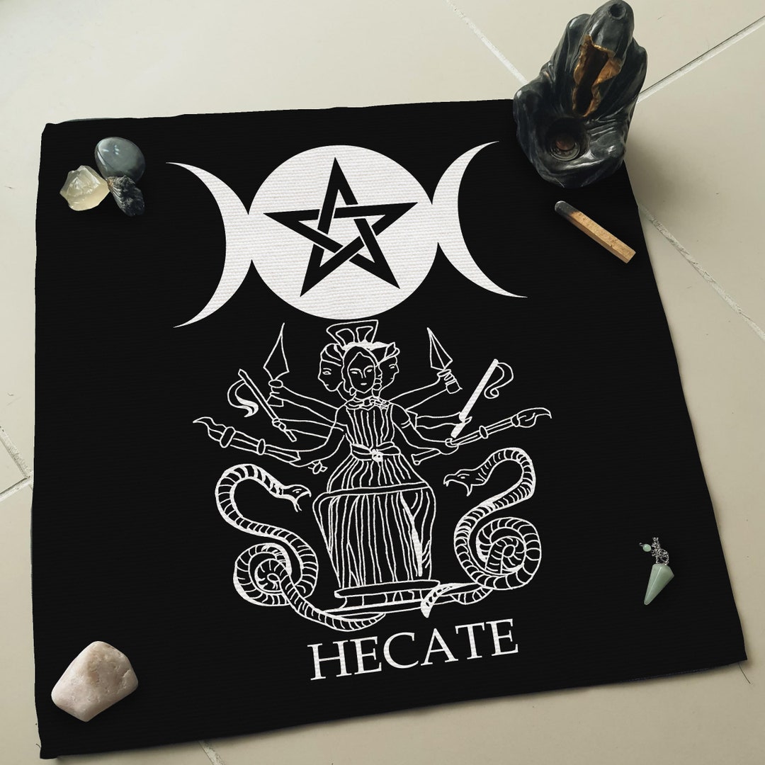 Triple Moon, Hecate Decorative Altar Cloth - Etsy