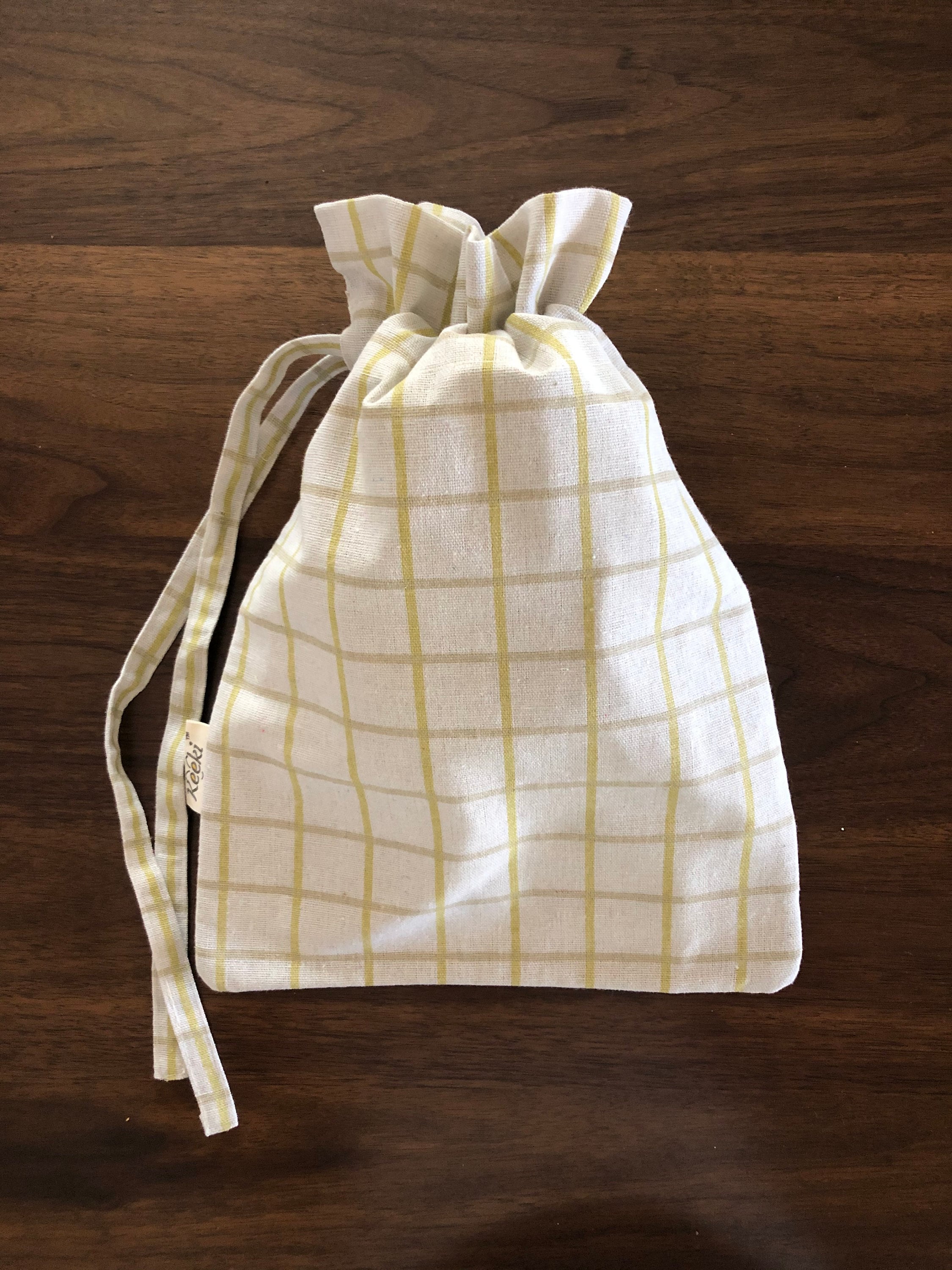 The Original Keeki Bag - Beeswax Lined Linen Storage Bag - Etsy