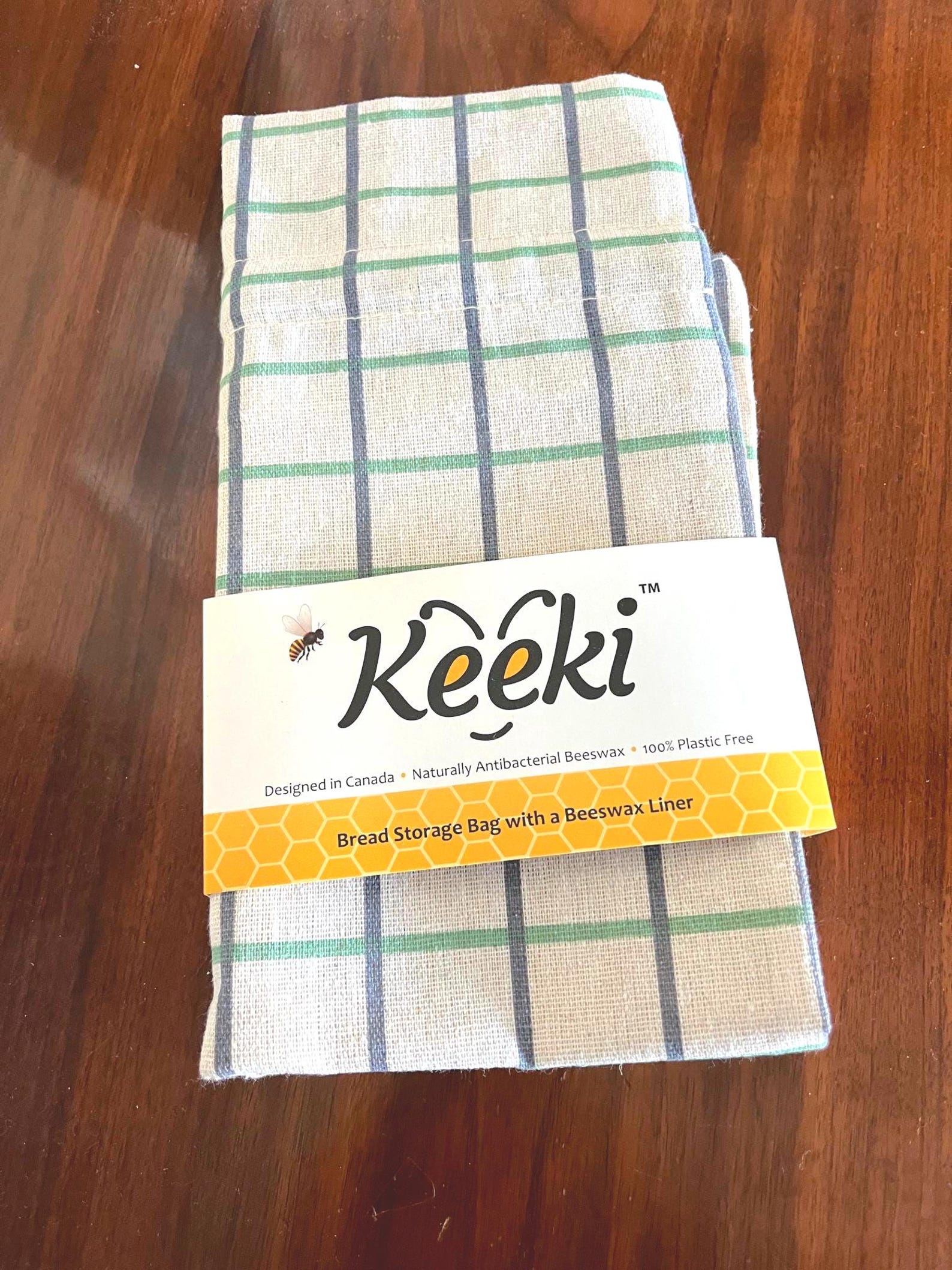 Longer Original Keeki Bag - Beeswax Lined Linen Bag - Etsy