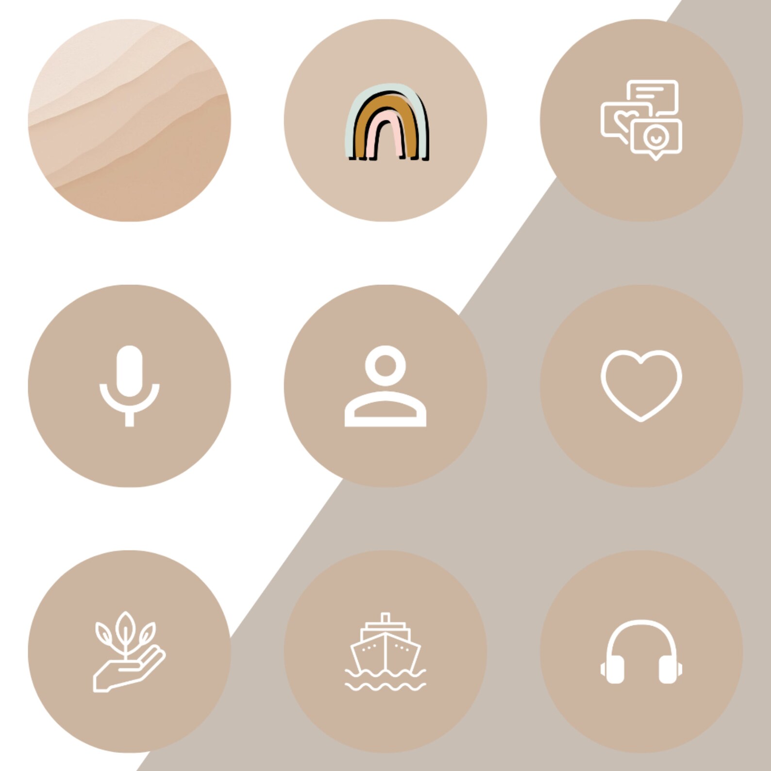 Beige Minimalist Aesthetic Instagram Highlight Icons L Simple and ...