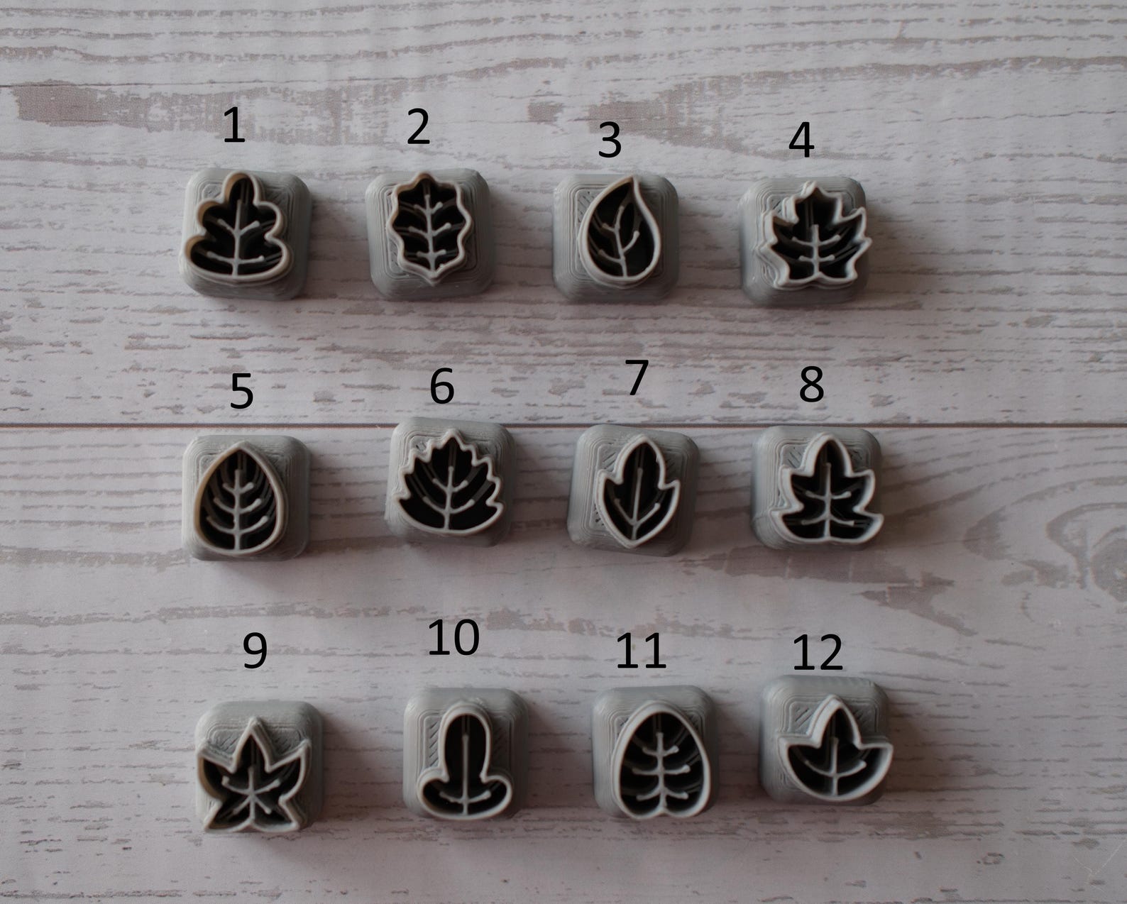 Leaf Mini Cutter Clay Pack 12 Mm Stud Size Clay Cutters - Etsy