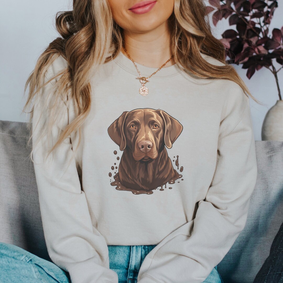 Brown Lab Sweatshirt, Chocolate Lab, Brown Lab Gifts, Dog Mom Sweater ...