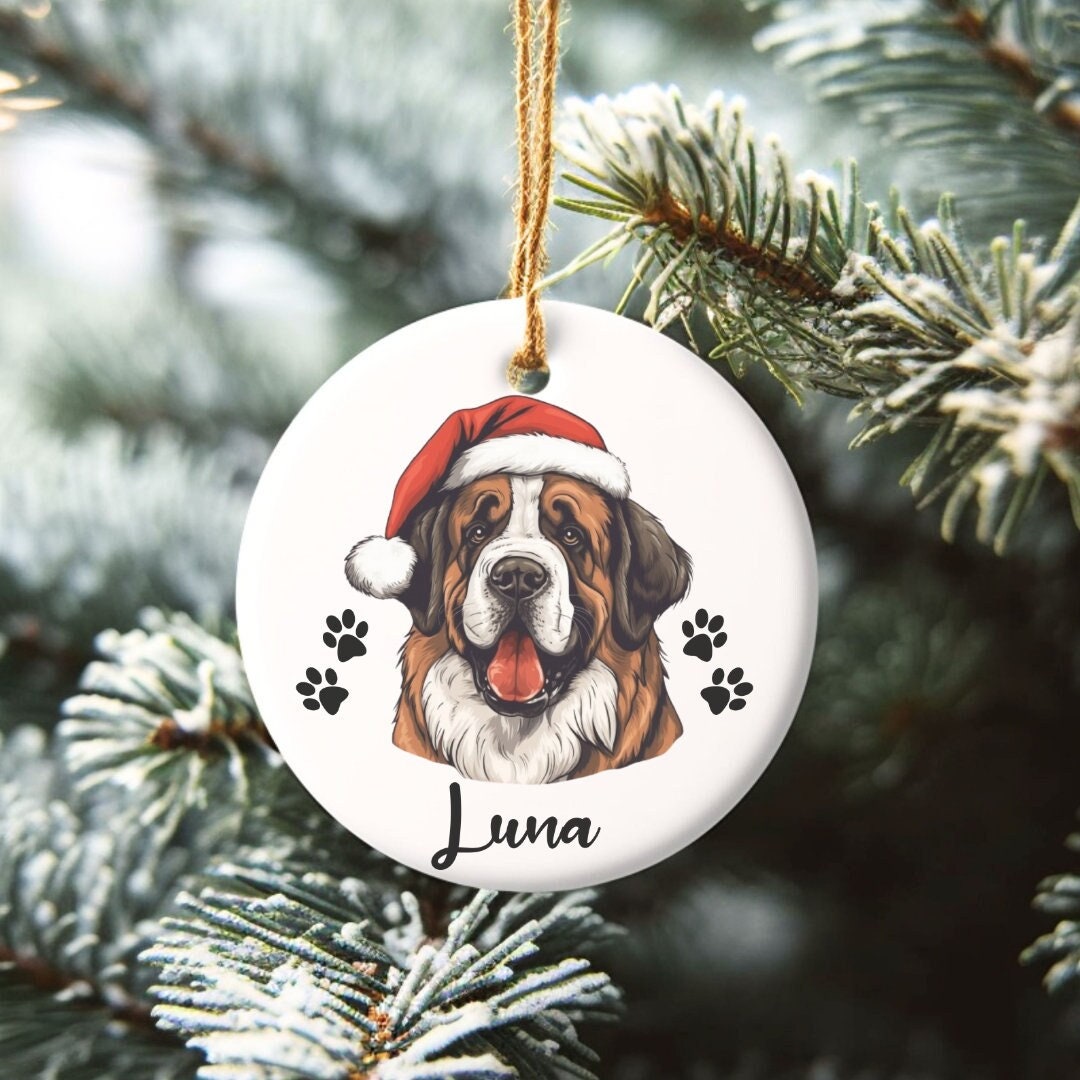 Saint Bernard Ornament Saint Bernard Gifts St Bernard - Etsy