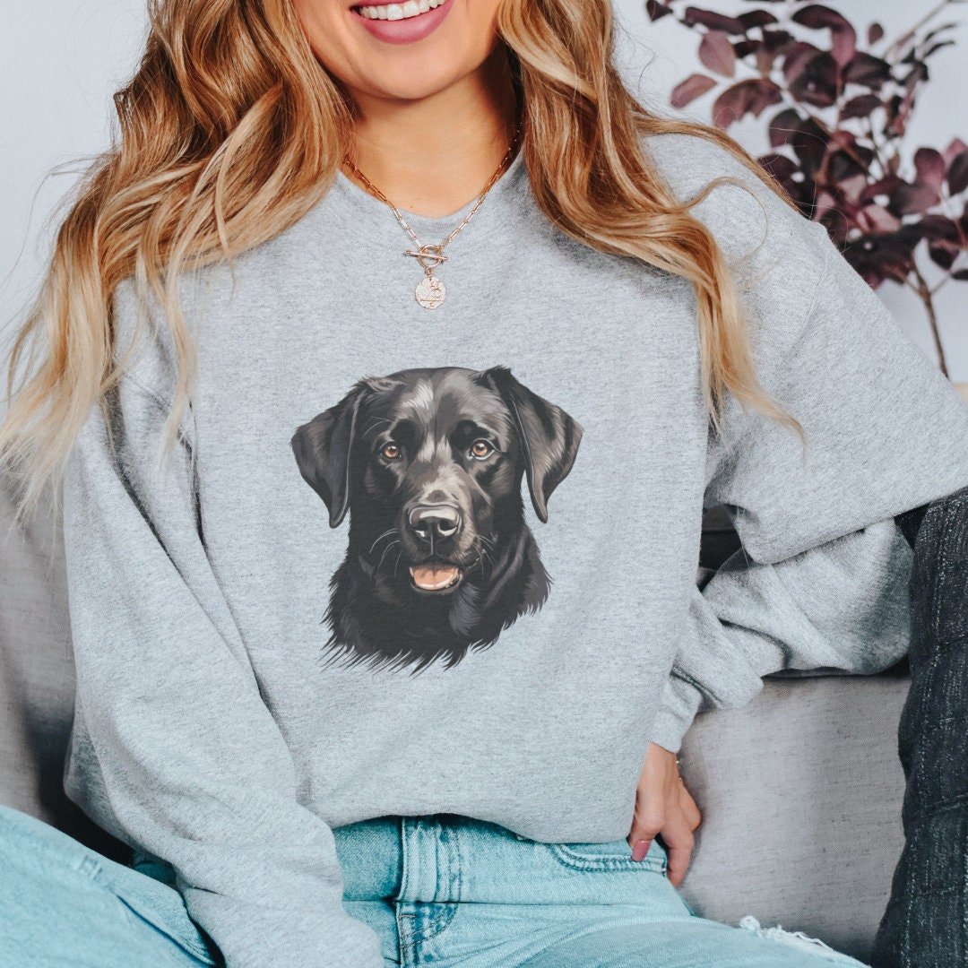 Black Lab Sweatshirt, Black Lab, Black Lab Gifts, Dog Mom Sweater, Dog ...