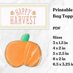 Printable Fall Bag Toppers, Autumn Bag Toppers Printable, Fall ...