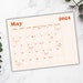 Editable May 2024 Calendar Printable With Moon Phases, Letter, A4 ...