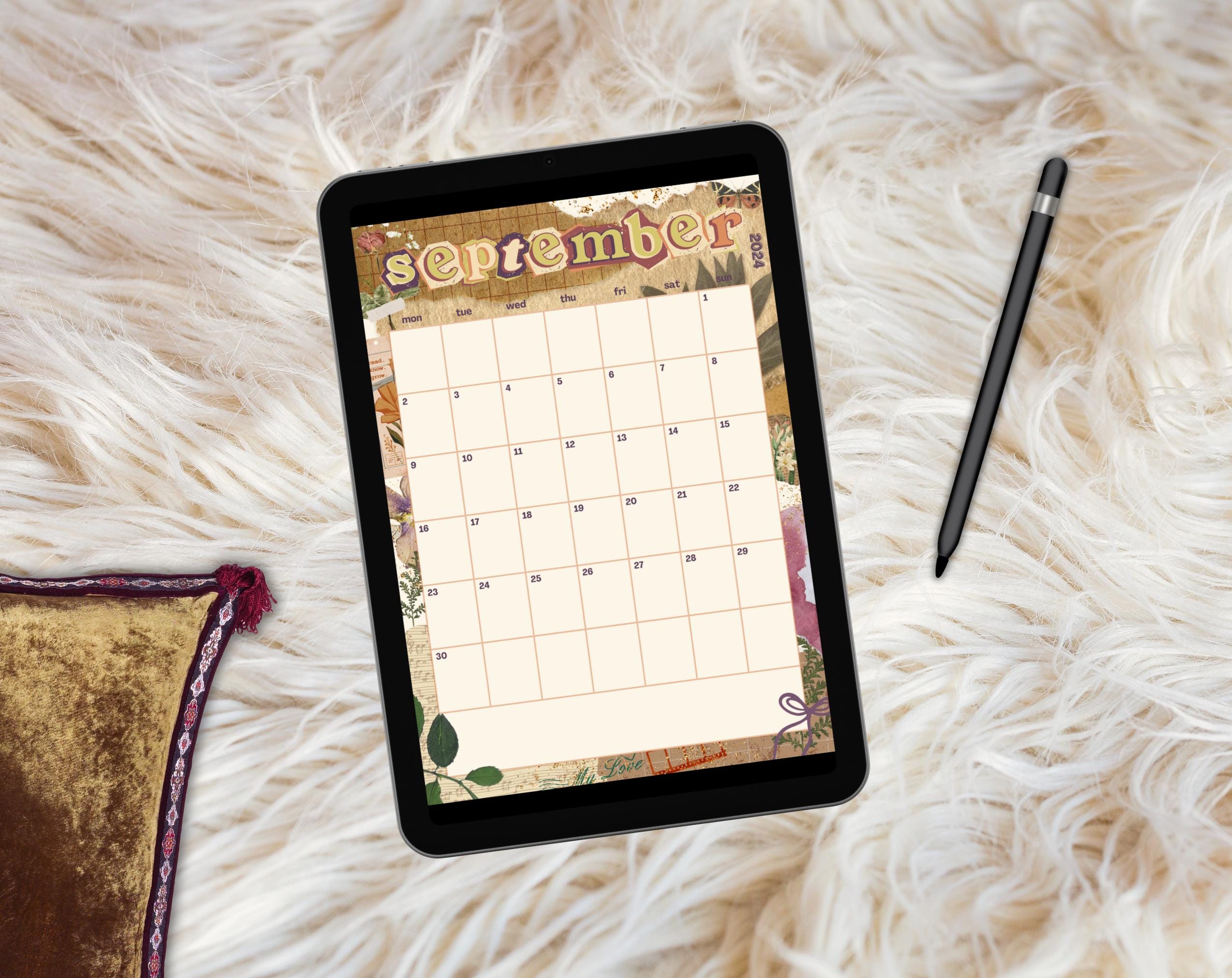 Editable September 2024 Calendar Printable, Letter, A4, Portrait ...