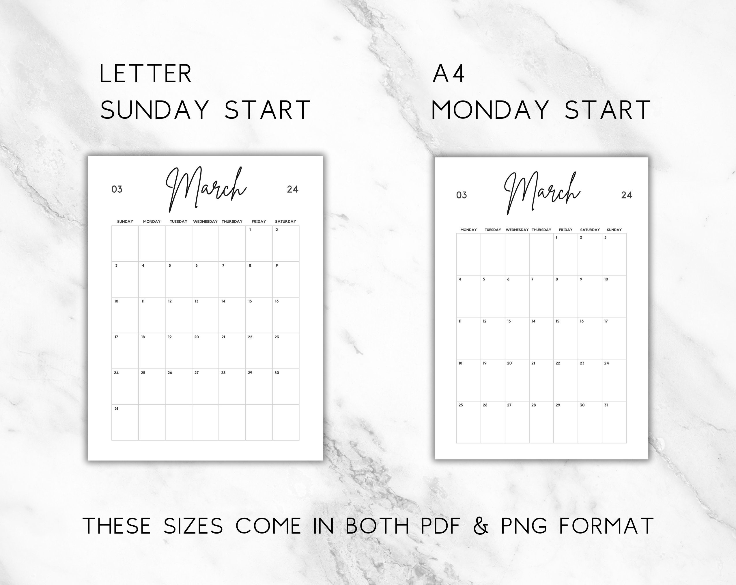 Editable March 2024 Calendar Printable, Printable March 2024 Calendar ...
