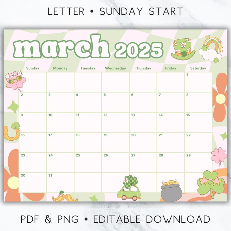 Retro Calendar - Etsy