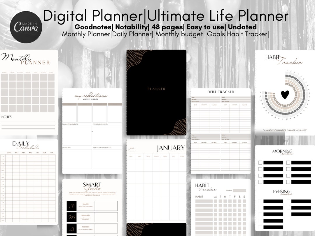 Digital Planner| Life Planner Bundle | Printable, Digital PDF| All in ...