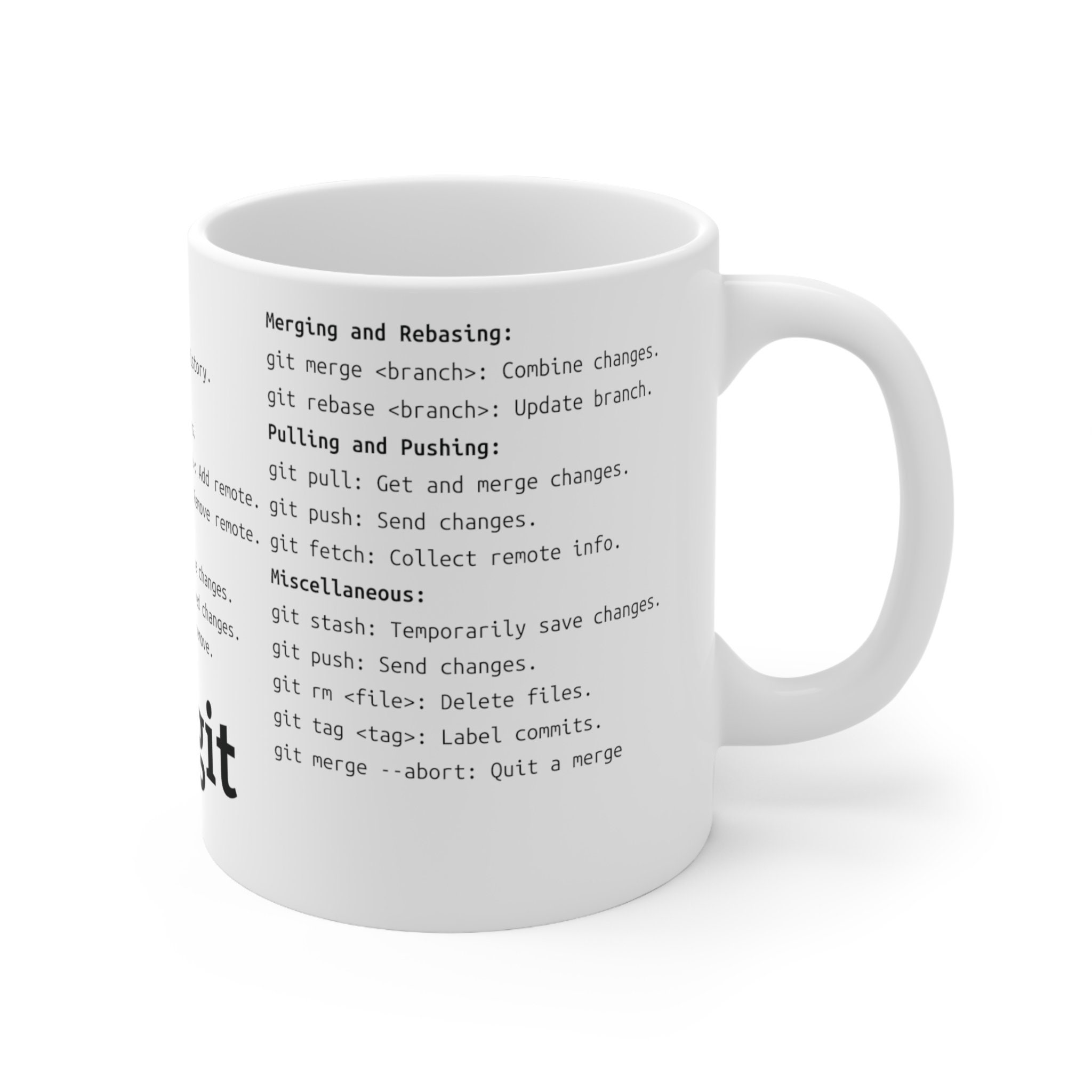 Git Commands Mug Programmer Mug Nice Developers Mug Mug For Developers Coder Mug Coding