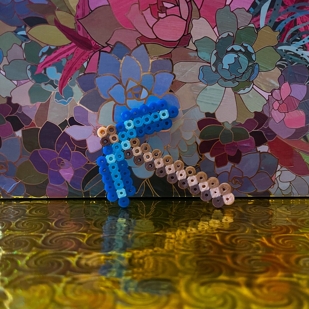 Perler Beads / Minecraft Diamond Pickaxe Perler Bead Art - Etsy