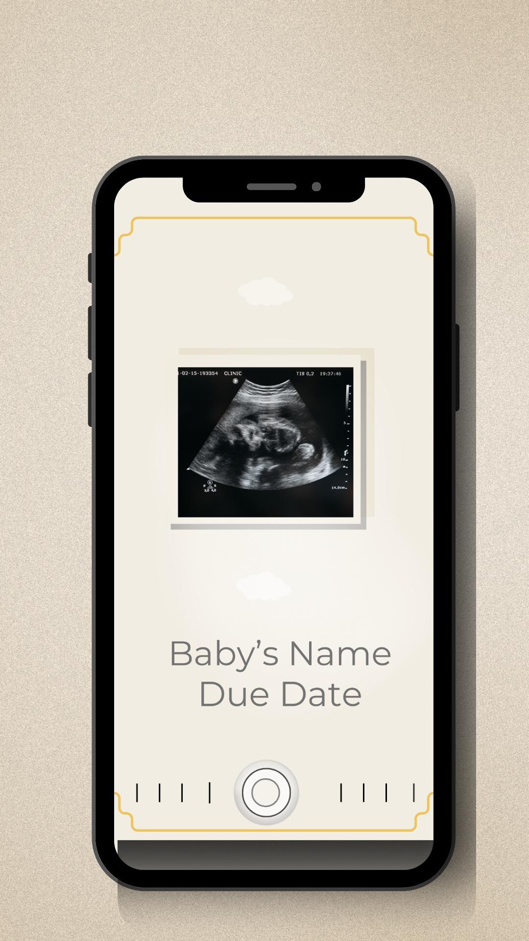 Minimalist Custom Baby Name Phone Wallpaper/ Personalized Digital Birth ...