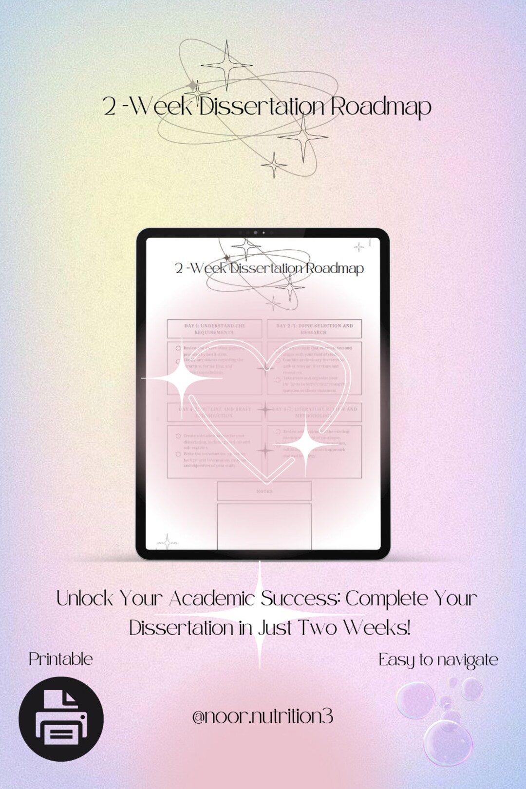 Two-week Dissertation Completion Roadmap: A Step-by-step Guide to ...