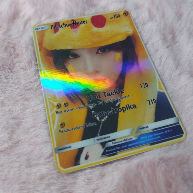 Aespa Pikachu Winter Fanmade Pokémon Photocards - Etsy
