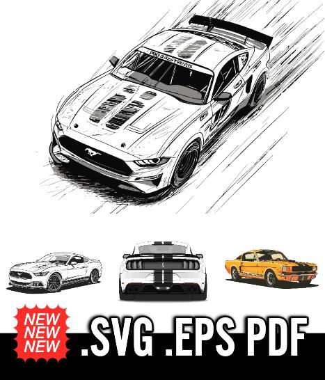 Ford Mustang Vector Art - SVG File - Etsy