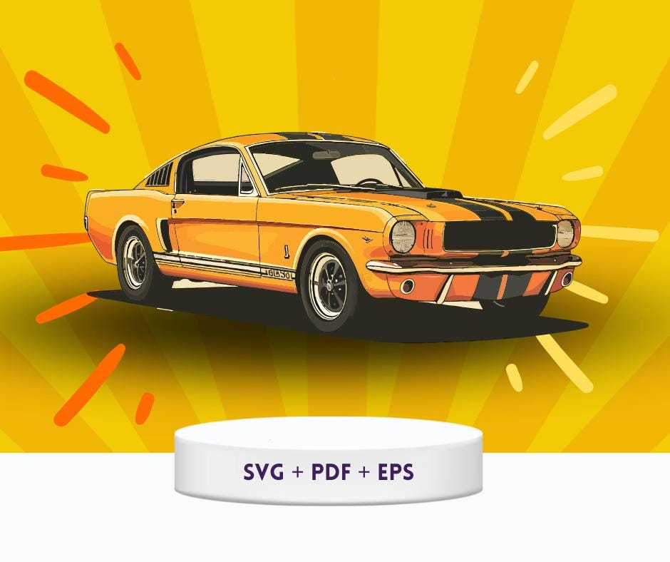 Ford Mustang Vector Art - SVG File - Etsy